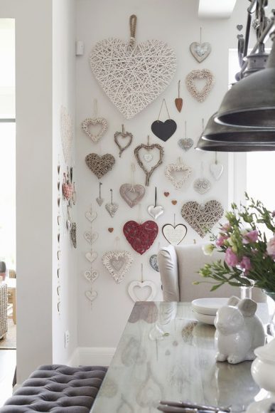 Ideas para decorar con corazones tu hogar