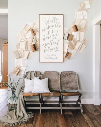 Decorar la pared con libros - 11 Ideas inspiradoras