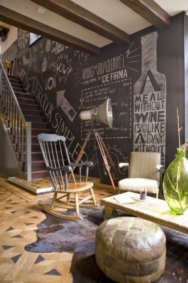 Pared pizarra en casa, no solo para niños - Fotos e ideas