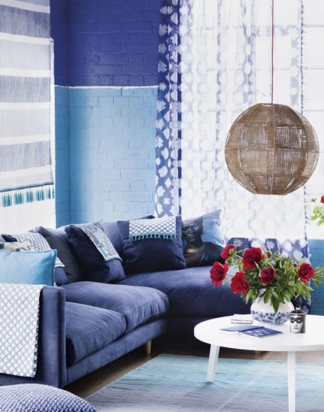 Salones decorados en azul -24 Fotos de salones azules
